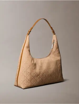 Calvin Klein Emblem Jacquard Shoulder Bag - Cornstalk