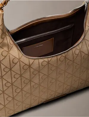 Calvin Klein Emblem Jacquard Shoulder Bag - Cornstalk