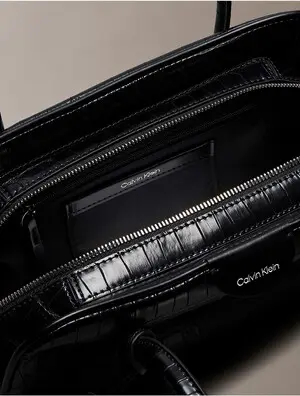 Calvin Klein Emblem Logo Shoulder Bag - Black