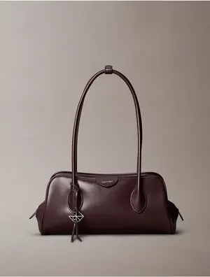 Calvin Klein Emblem Logo Shoulder Bag - Fudge