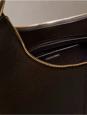 Calvin Klein Slouchy Leather Shoulder Bag - Delicioso