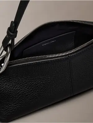 Calvin Klein Slouchy Leather Small Convertible Bag - Black