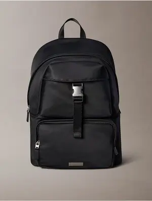 Calvin Klein Nylon Backpack With Laptop Sleeve - Black