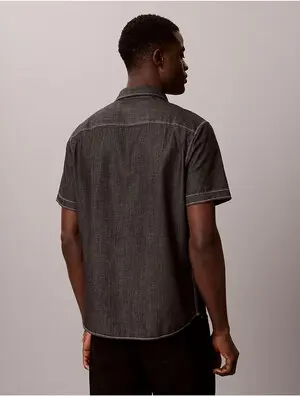 Calvin Klein Chambray Classic Button-down Shirt - Black