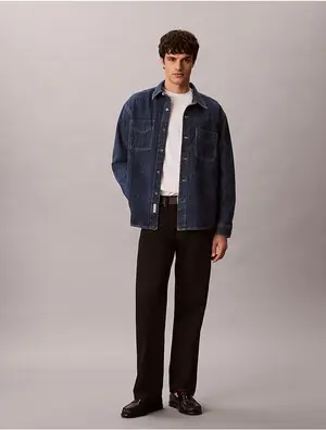 Calvin Klein Denim Allover Monogram 90s Overshirt