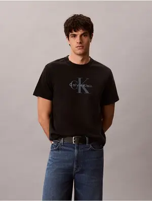 Calvin Klein Acid Wash Monologo Tee - Black
