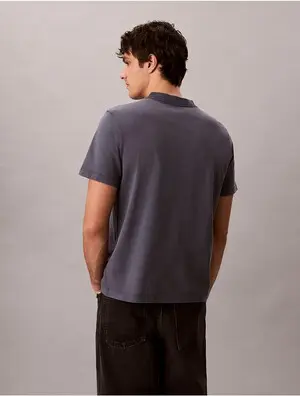 Calvin Klein Acid Wash Monologo Tee - Blue Nomad