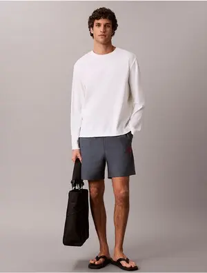 Calvin Klein Terry Logo Graphic Pull-on Shorts - Dark Slate