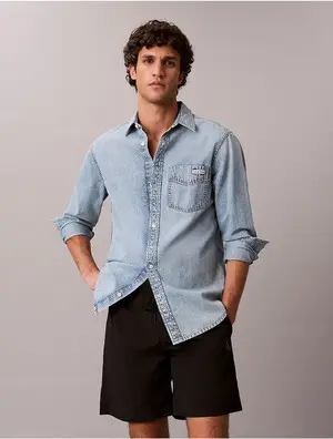 Calvin Klein Monogram Pull-on Nylon Shorts - Black