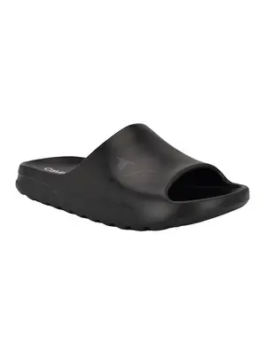 Calvin Klein Monogram Logo Pool Slide Sandal - Black
