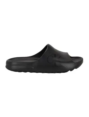 Calvin Klein Monogram Logo Pool Slide Sandal - Black