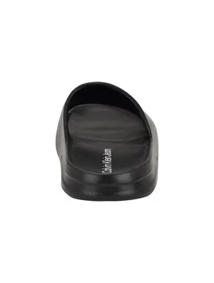 Calvin Klein Monogram Logo Pool Slide Sandal - Black