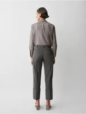 Calvin Klein Eva Pinstriped Tailored Pants
