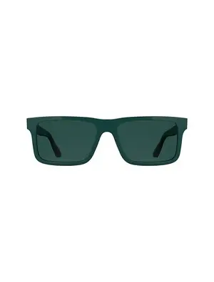 Calvin Klein Acetate Rectangle Sunglasses - Petrol
