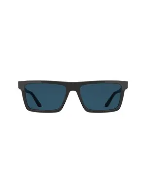 Calvin Klein Acetate Slim Modified Rectangle Sunglasses - Gray