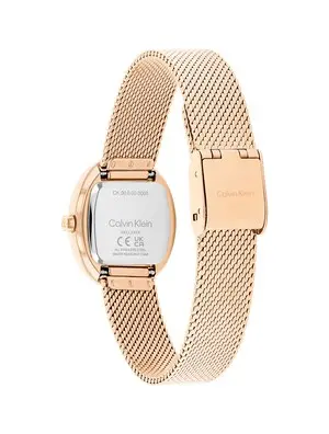 Calvin Klein Round Mesh Bracelet Watch - Gold