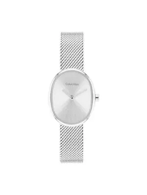 Calvin Klein Round Mesh Bracelet Watch - Silver