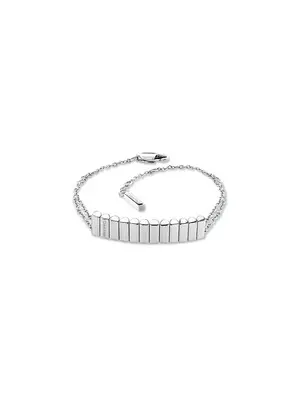 Calvin Klein Curved Pebble Stainless Steel Bracelet - Silver