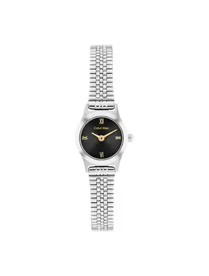Calvin Klein Refined Minimalist Watch With Textured Bracelet - Black