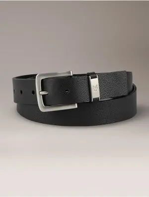 Calvin Klein Leather Harness Buckle Belt - Black