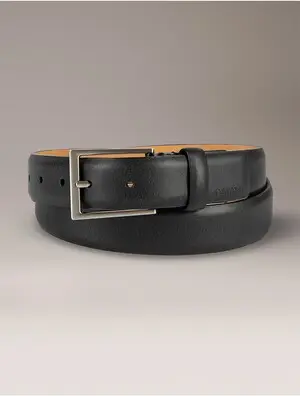 Calvin Klein Embossed Logo Harness Buckle Belt - Black