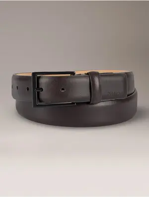 Calvin Klein Embossed Logo Harness Buckle Belt - Brown
