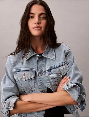Calvin Klein Classic Monogram Logo Trucker Jacket - Dover