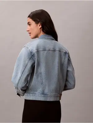 Calvin Klein Classic Monogram Logo Trucker Jacket - Dover