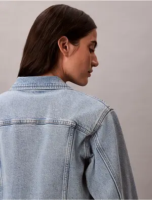 Calvin Klein Classic Monogram Logo Trucker Jacket - Dover