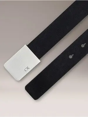 Calvin Klein Smooth Plaque Belt - Black