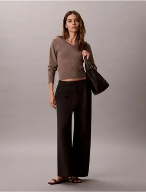 Calvin Klein Ponte Wide Leg Pants