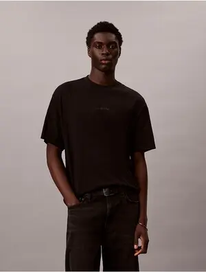 Calvin Klein Micro Logo Graphic Relaxed T-shirt - Black