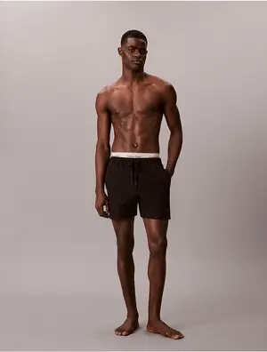 Calvin Klein Waistband Swim Shorts - Black