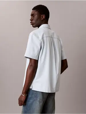 Calvin Klein Denim Classic Short Sleeve Button-down Shirt