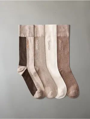 Calvin Klein Color Block Crew Dress Socks 4 Pack - 251