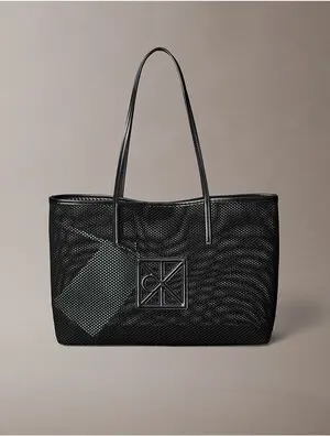 Calvin Klein Emblem Logo Mesh Tote Bag