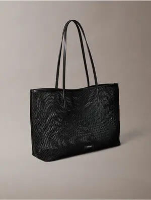 Calvin Klein Emblem Logo Mesh Tote Bag