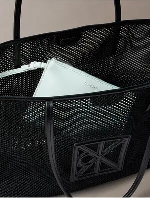 Calvin Klein Emblem Logo Mesh Tote Bag