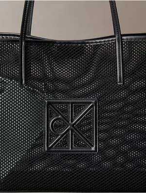 Calvin Klein Emblem Logo Mesh Tote Bag