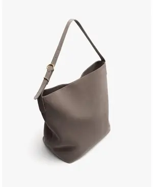Cuyana Suede Camina Bucket Bag - Clay