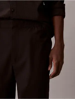 Calvin Klein Seersucker Straight Leg Trousers