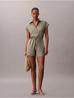 Calvin Klein Linen Blend Romper