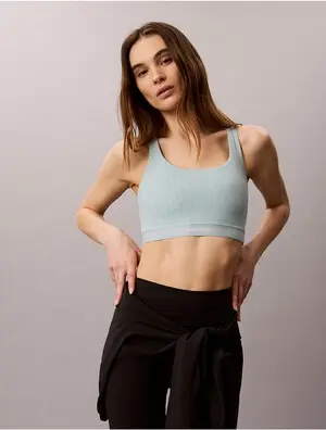 Calvin Klein Icon Sport Allover Monogram Medium Impact Sports Bra - Monogram Escher Ether