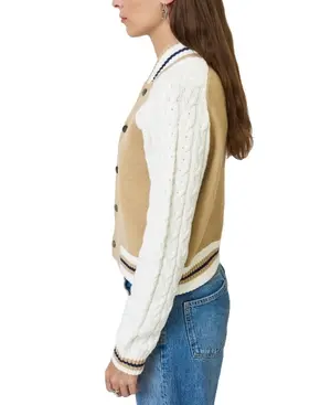 Central Park West Cable Sleeve Knit Bomber