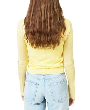 Central Park West Brooklyn Double Layer Sheer Halter Sweater