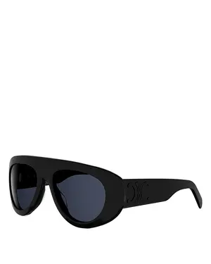 Celine Triomphe Stamp Pilot Sunglasses, 56.9mm - Black/blue