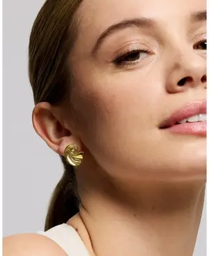 OTTOMAN HANDS Sculptural Wave Stud Earrings