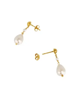 OTTOMAN HANDS Kyra Pearl Drop Stud Earrings