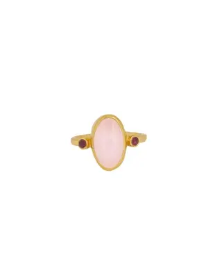 OTTOMAN HANDS Lucia Rose Quartz Cocktail Ring