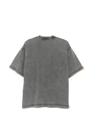 REPLAY Logo-patch Acid-wash T-shirt